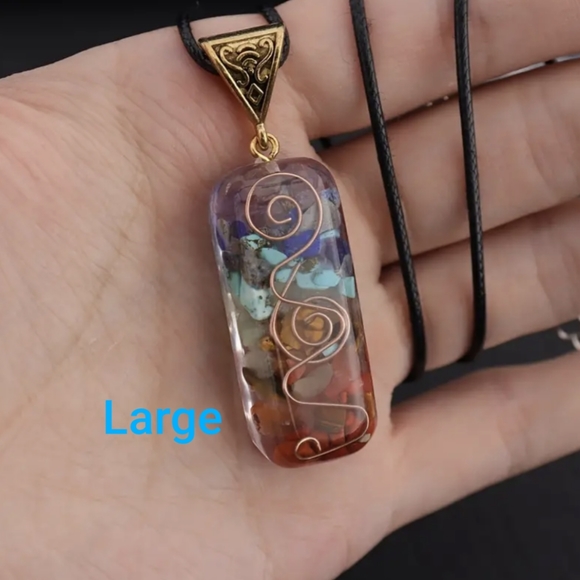 Jewelry | Colorful Stone Crystal In Resin Copper Wire Accents 2 Sizes ...